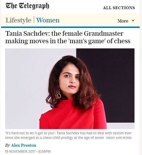 Tania in The Telegraph | ChessBase