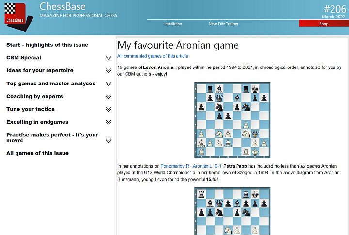 CBM #206 Special: Levon Aronian | ChessBase