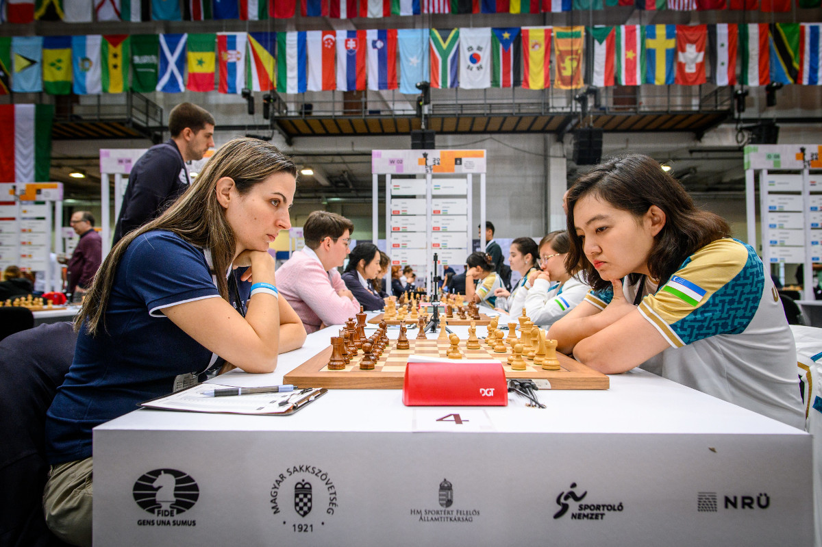 Budapest R3 (women): Uzbekistan beat Hungary, 16 teams tied for first ...