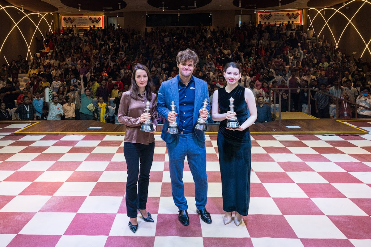 Carlsen and Lagno claim convincing victories at Tata Steel India Blitz ...