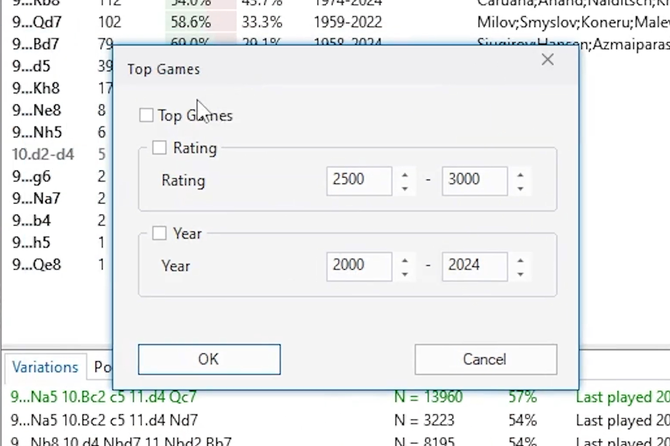 ChessBase 18: New functions in the reference search | ChessBase