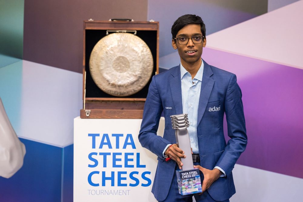 Praggnanandhaa beats Gukesh in dramatic tiebreaker, wins Tata Steel ...