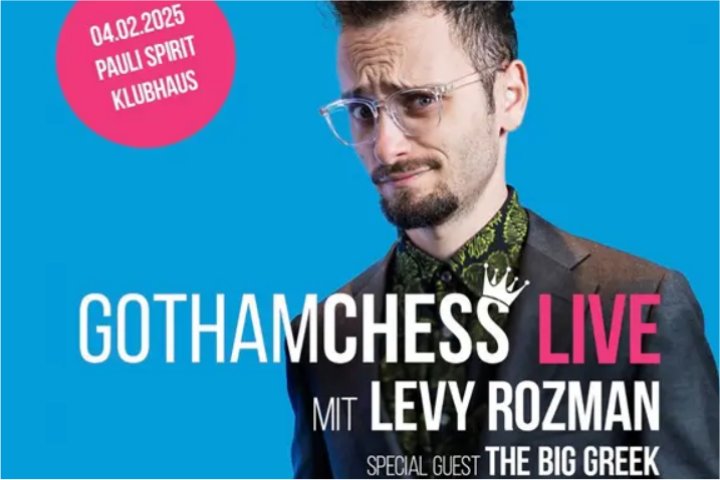 Internet star Levy "Gotham Chess" Rozman live in Hamburg | ChessBase