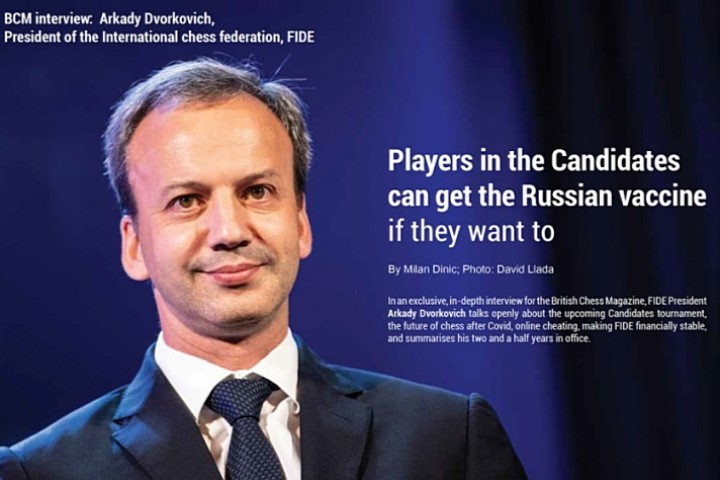 British Chess Magazine interviews FIDE President Arkady Dvorkovich ...